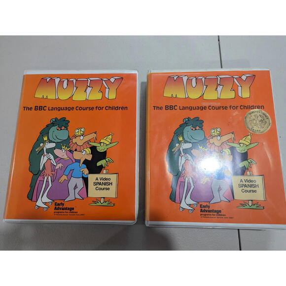 Other | Muzzy Muzzy The Bbc Spanish English Language Learn Vhs Vintage | Poshmark